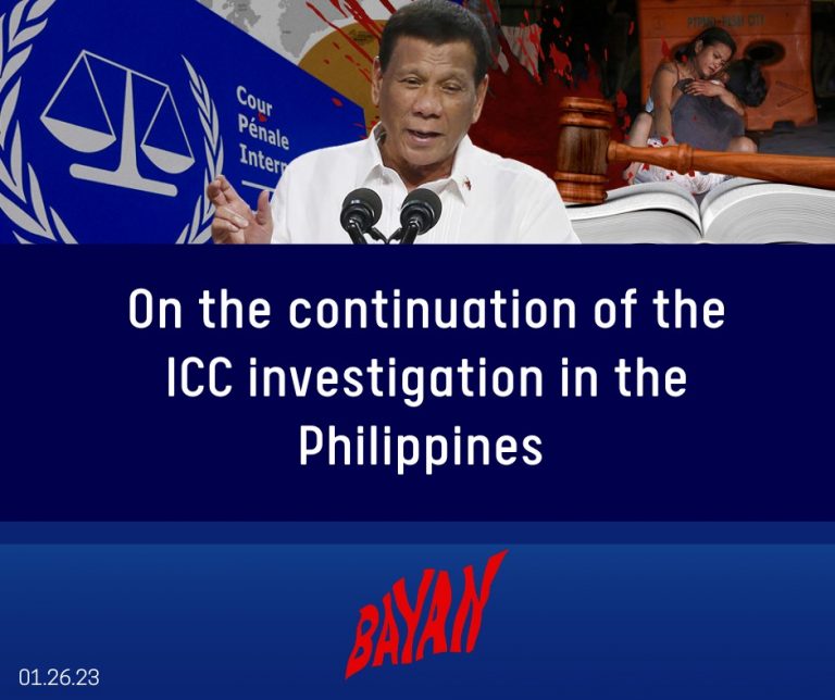On the continuation of the ICC investigation in the Philippines ...